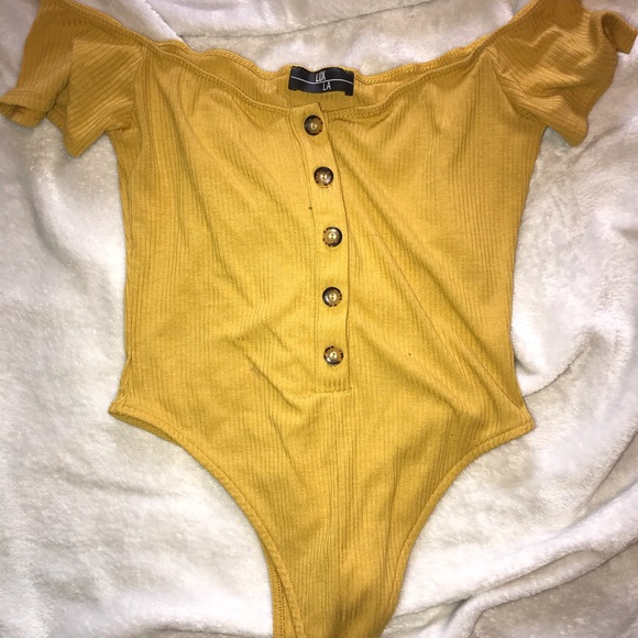 Tops | Yellow Bodysuit | Poshmark